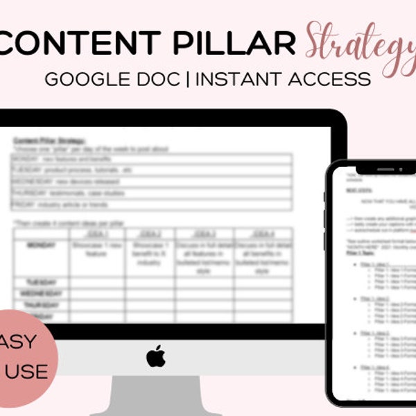 Content Pillar Template - Etsy