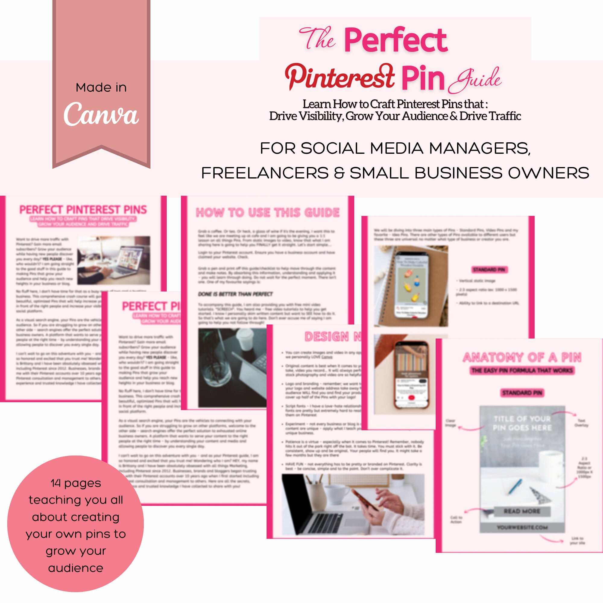 Pinterest Pins Guide. Canva Pinterest Pin Workbook. Pinterest Marketing ...