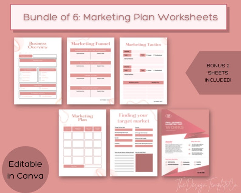 Business Marketing Plan Worksheets. Marketing Strategy Worksheets ...