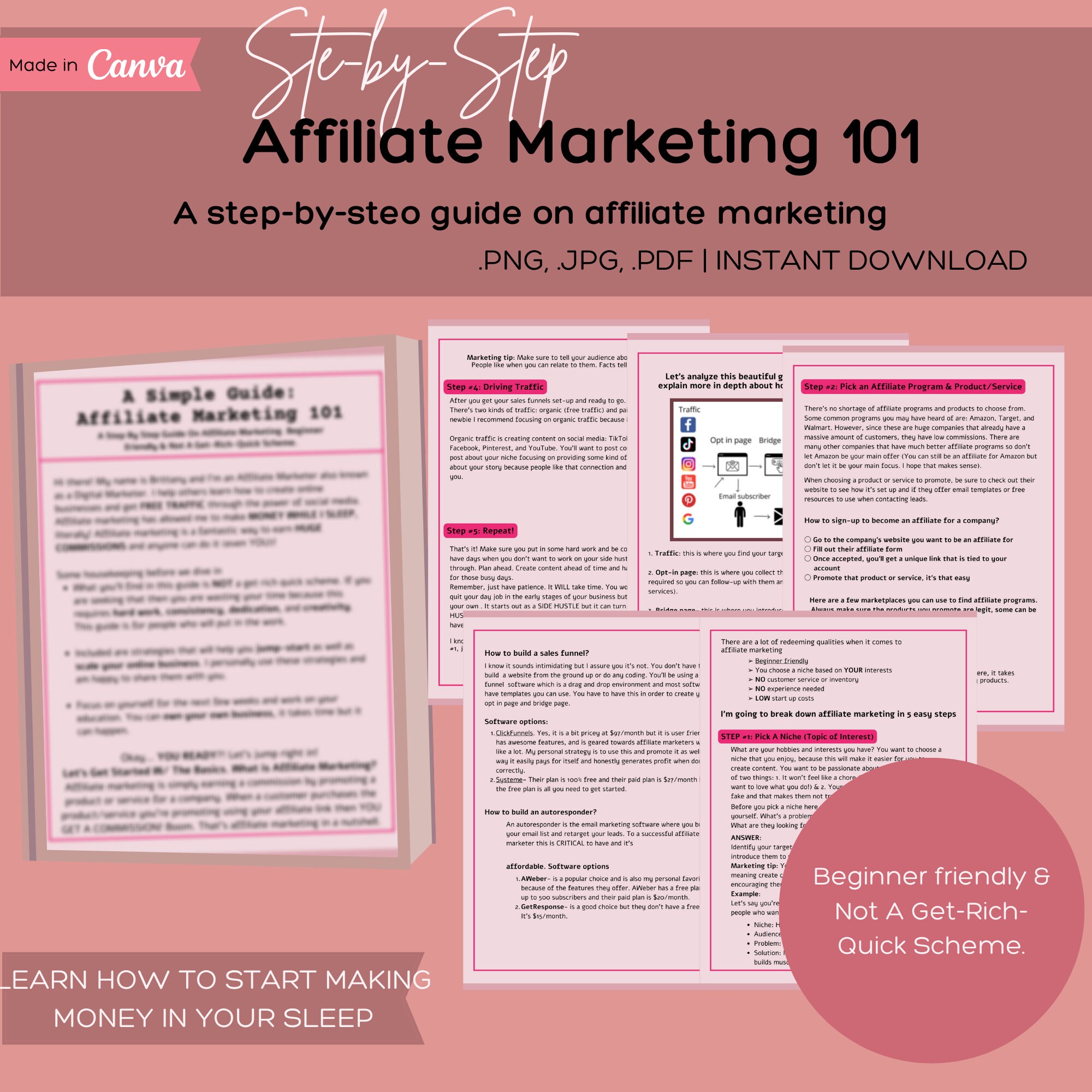 Affiliate Marketing Guide. Step by Step Affiliate Marketing. - Etsy