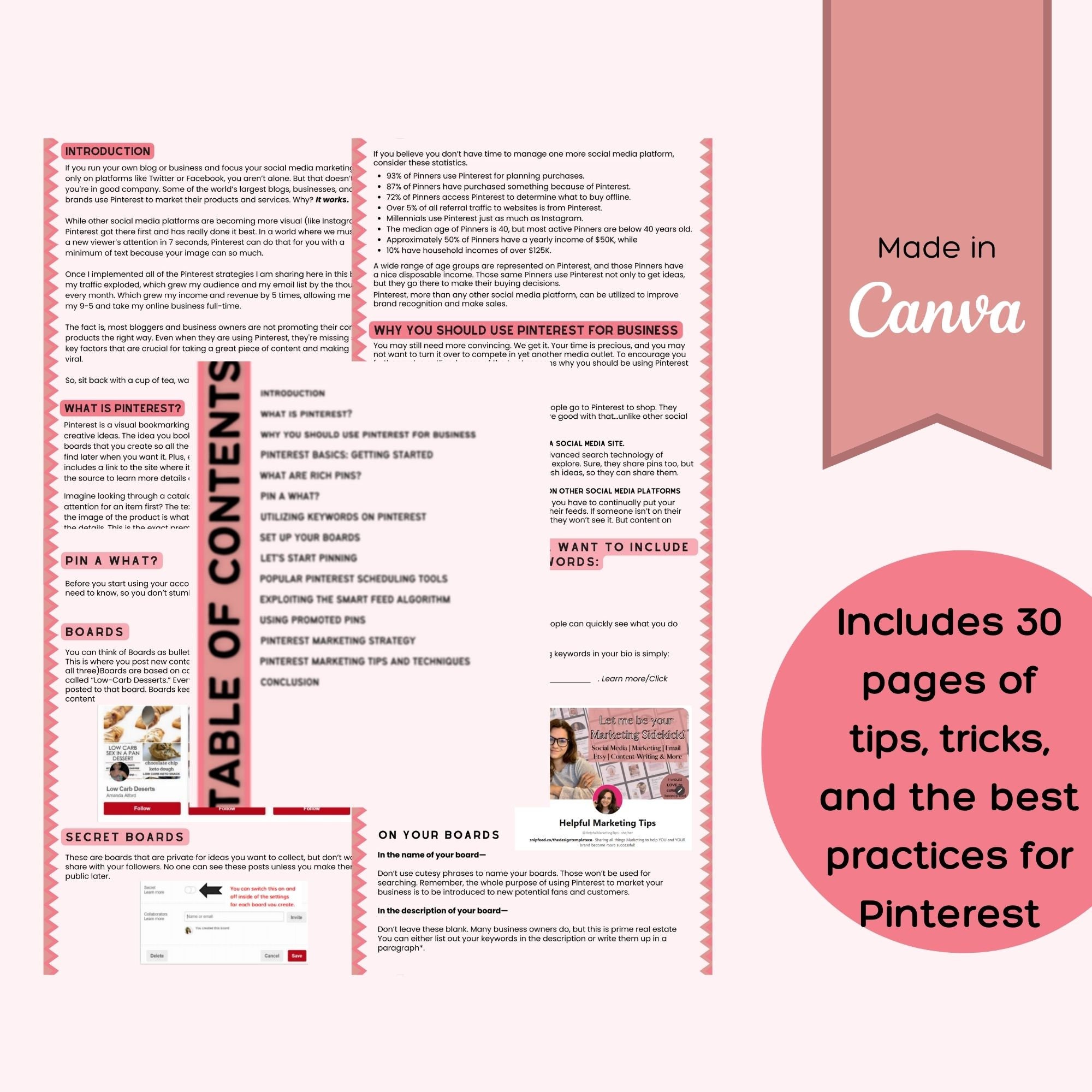 How to Use Pinterest Guide. Canva Pinterest Pinning Workbook. Pinterest ...