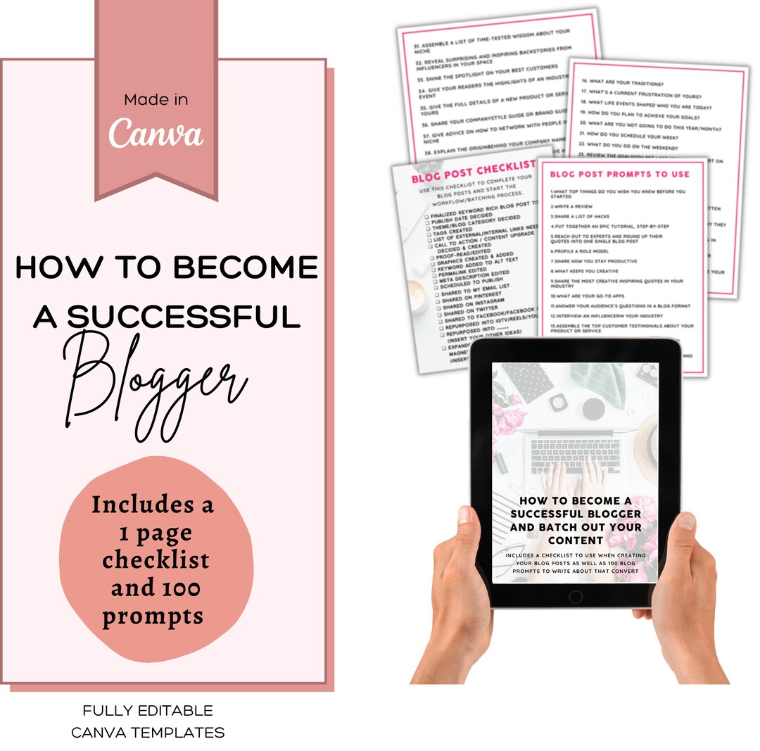 How to Be a Successful Blogger in 2024. 100 Blog Ideas to Write About ...