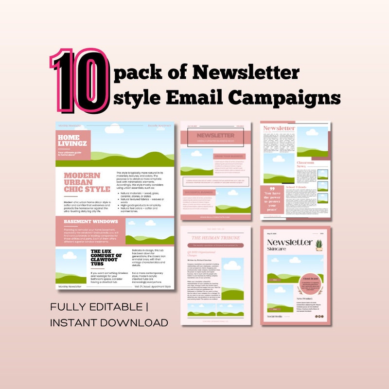 Newsletter Template - Etsy