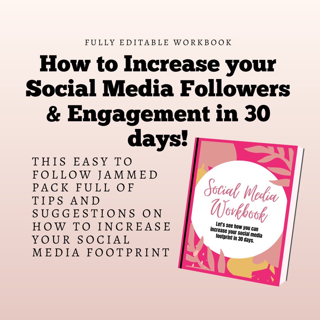 Social Media Workbook. Social Media Content Digital Planner Worksheet ...