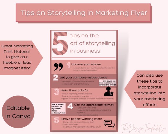 Business Storytelling Flyer. Lead Magnet Flyer. Business - Etsy