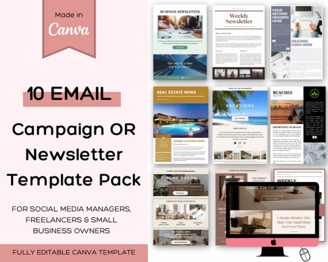 Email Newsletter Templates. Email Campaign Designs. Email - Etsy