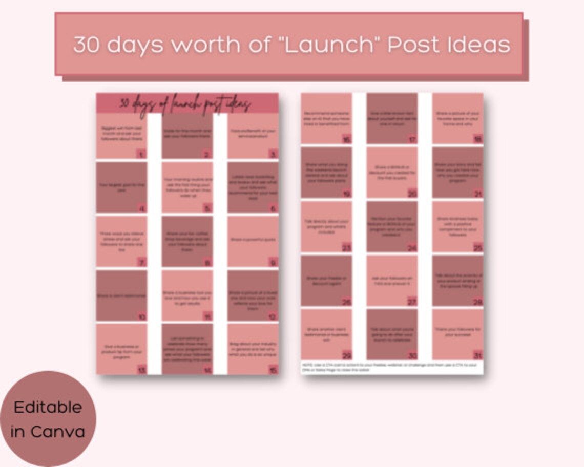 30 Launch Post Ideas for Social Media Story Strategy Guide. 30 Prompts ...