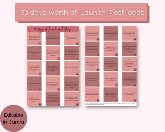 30 Launch Post Ideas for Social Media Story Strategy Guide. 30 Prompts ...