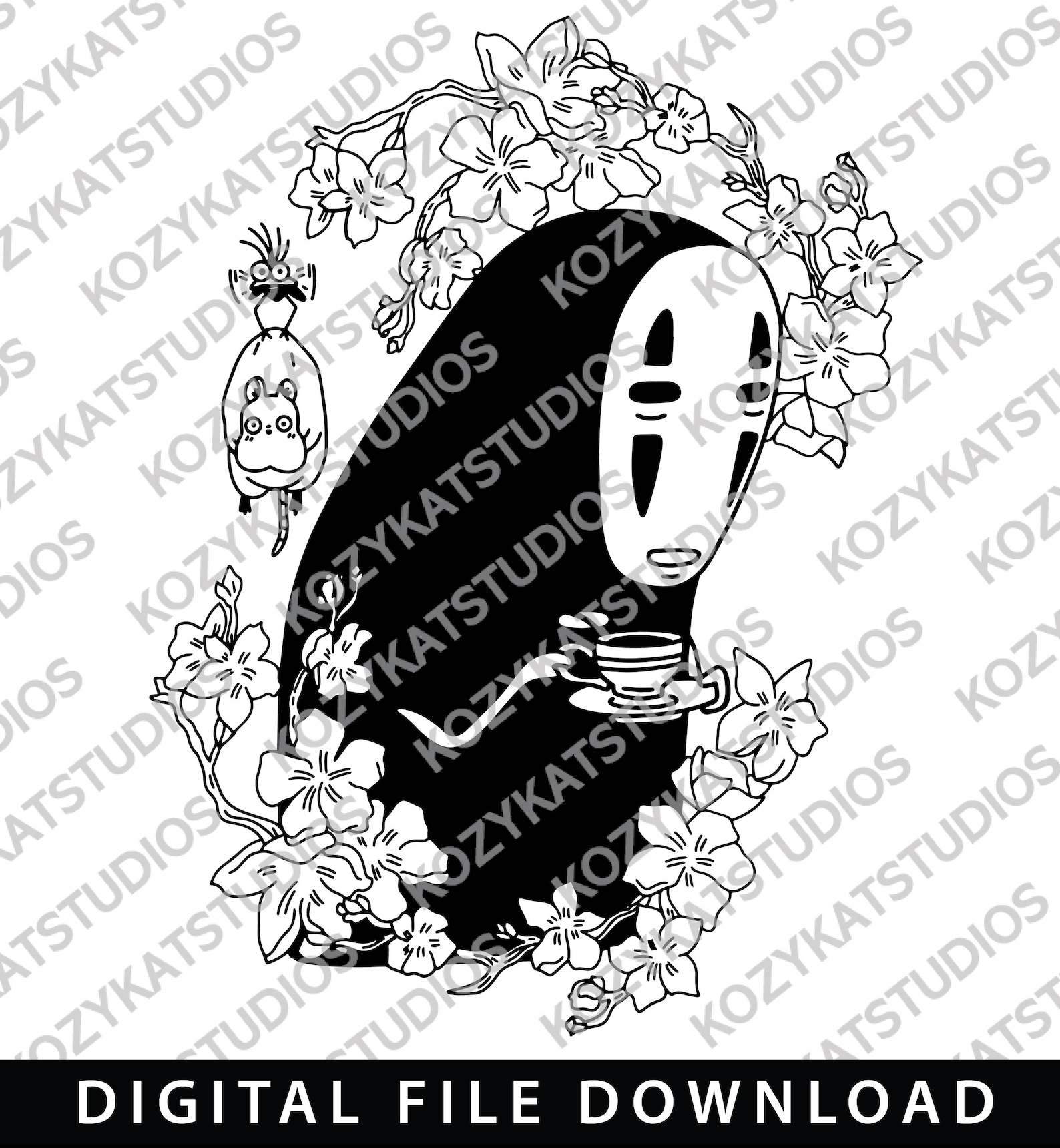 Spirited Away, No Face, EPS, SVG, PNG Digital Download - Etsy