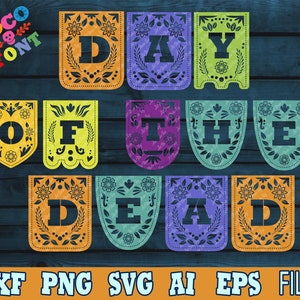 Papel Picado SVG, COCO Font Alphabet SVG, Papel Picado Alphabet, Papel ...