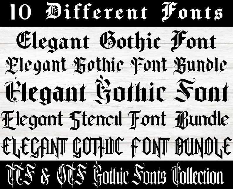 Bundle Gothic Font, Old English Font, Calligraphy Font, Digital Font ...