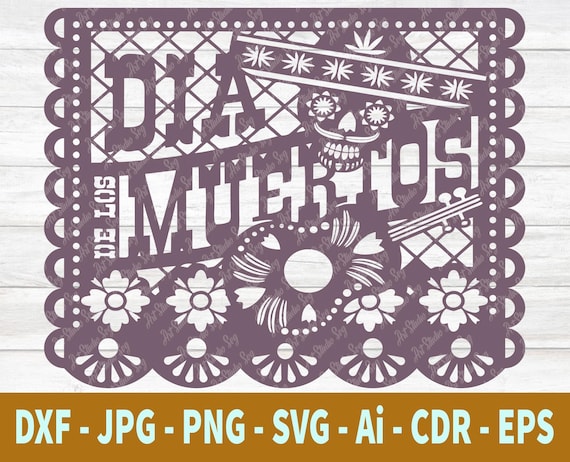 Papel Picado SvG Banner SVG CRICUT cut files TEMPLATES Papel - Etsy México