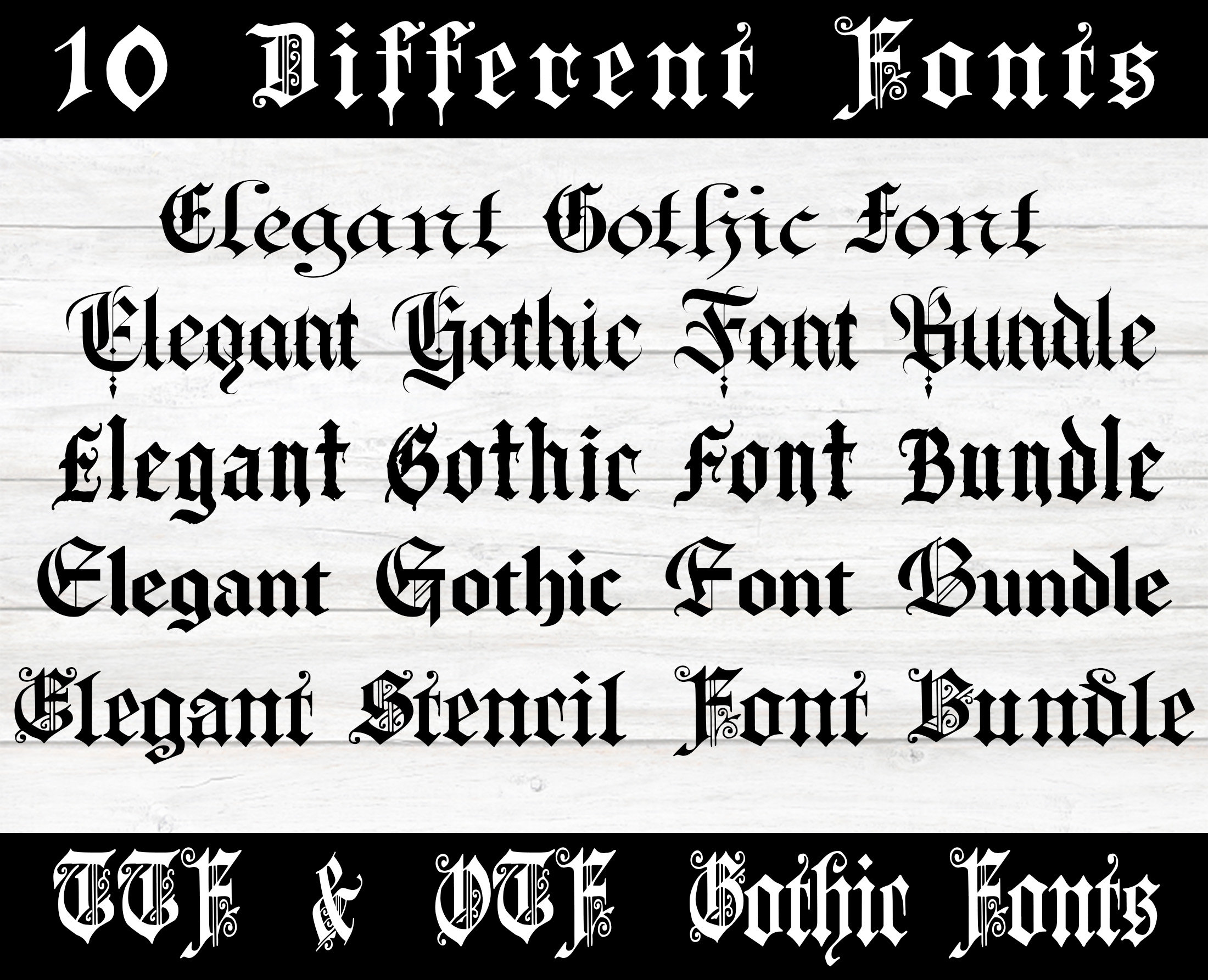 Bundle Gothic Font, Old English Font, Calligraphy Font, Digital Font ...