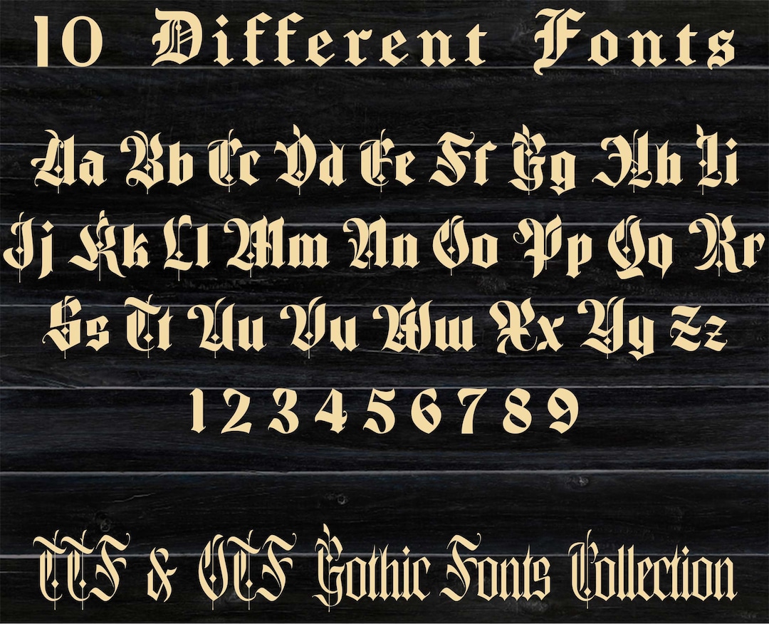 Bundle Gothic Font, Old English Font, Calligraphy Font, Digital Font ...