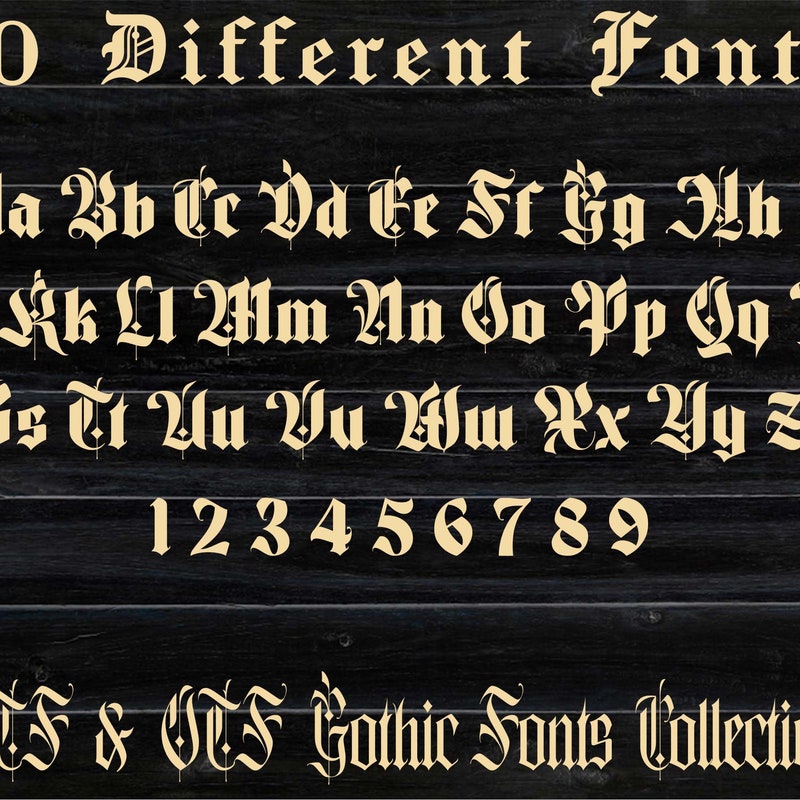 Gothic Font - Etsy