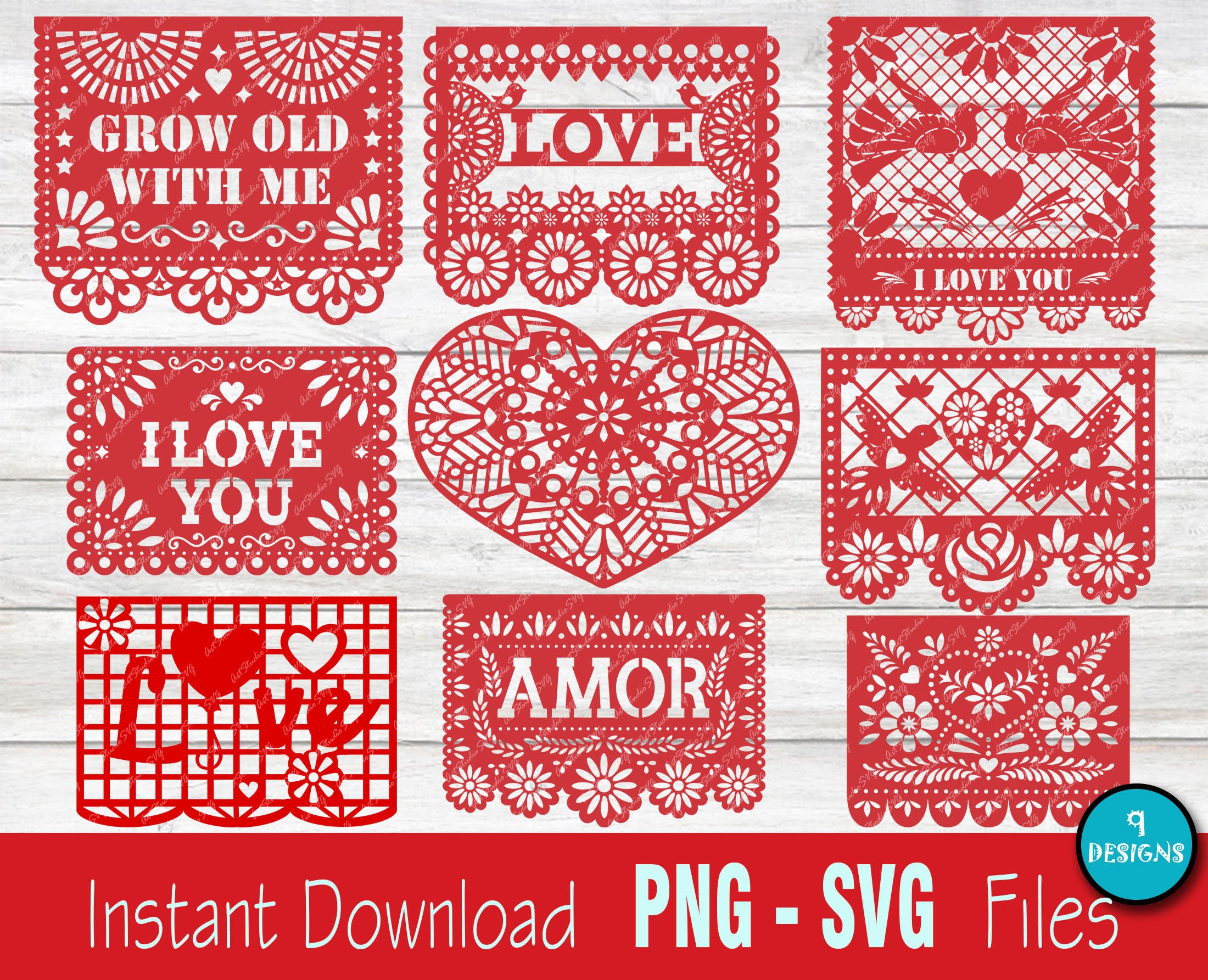 SVG Papel Picado SVG Cricut archivos cortados Plantillas - Etsy México