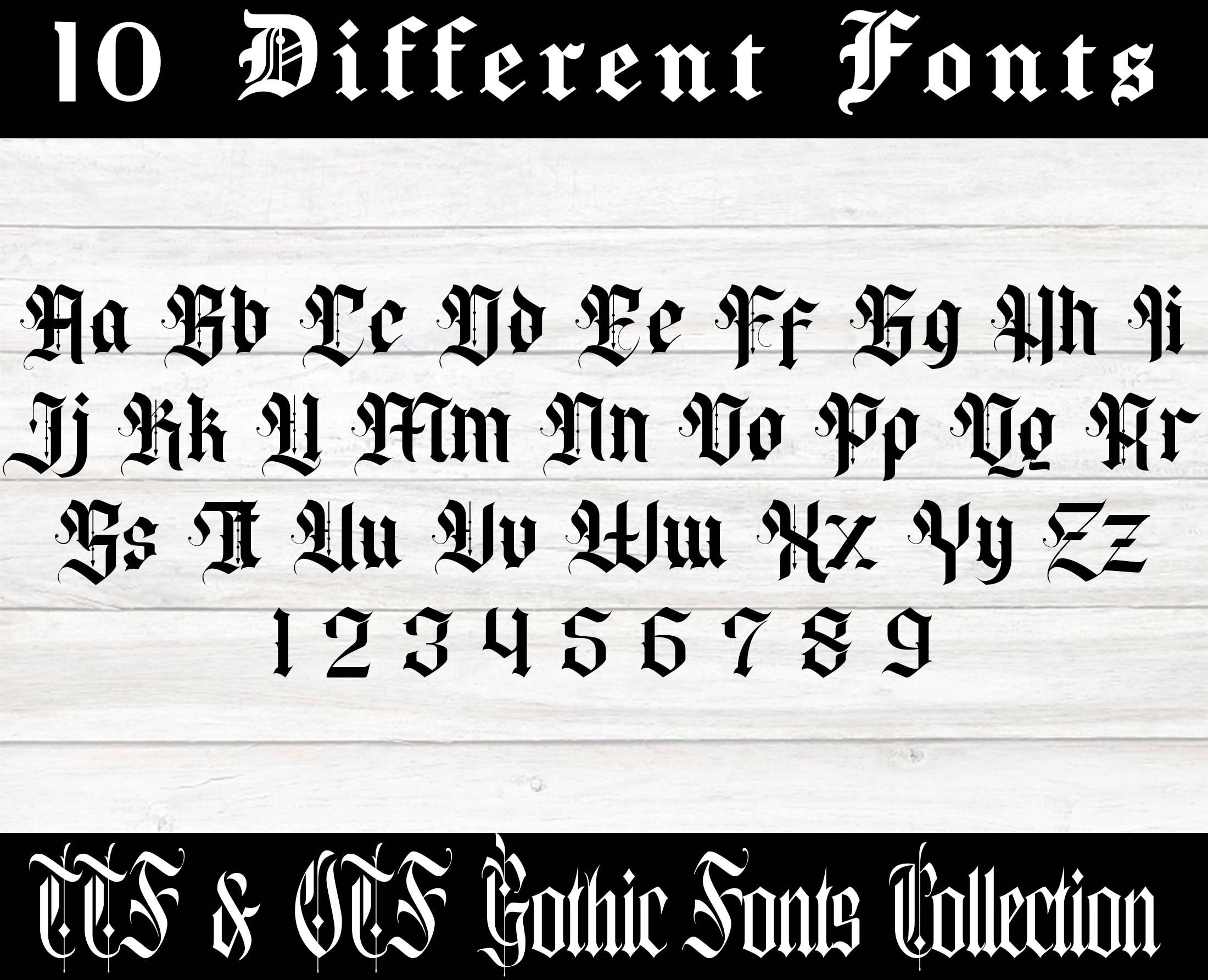 Bundle Gothic Font, Old English Font, Calligraphy Font, Digital Font ...