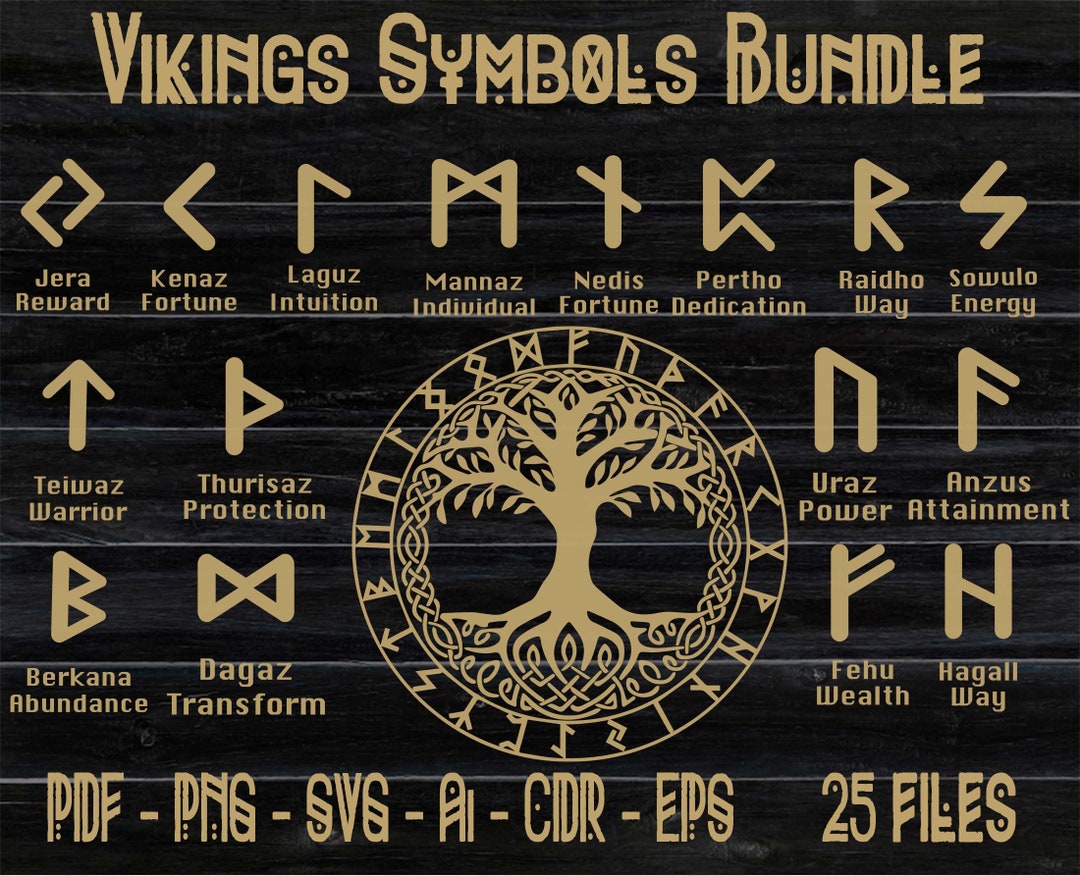 Viking Runes SVG, Rune SVG Cut File, Vegvisir Svg, Viking Symbol Svg ...