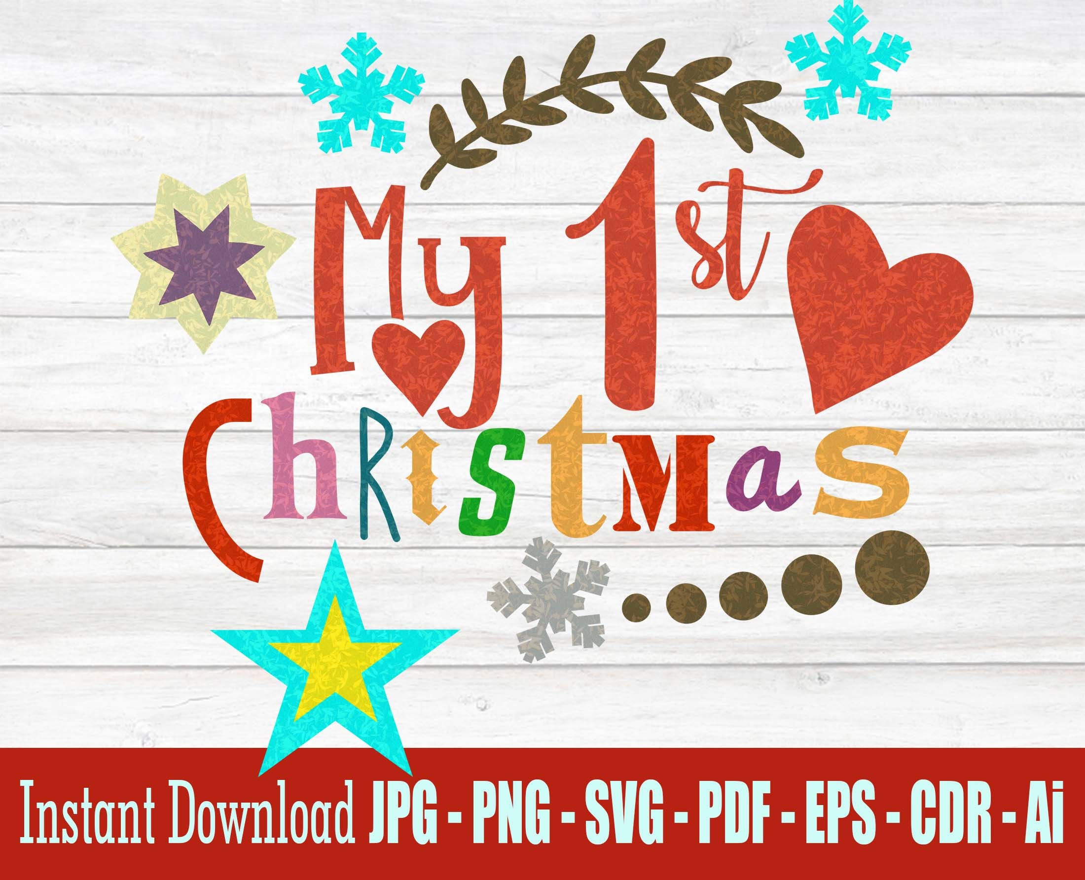 My First Christmas SVG Bundle First Christmas SVG Babys - Etsy