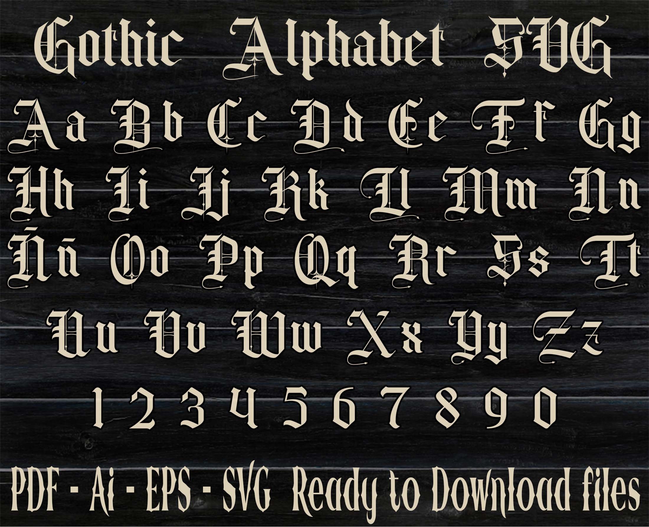 Gothic Old English Letters