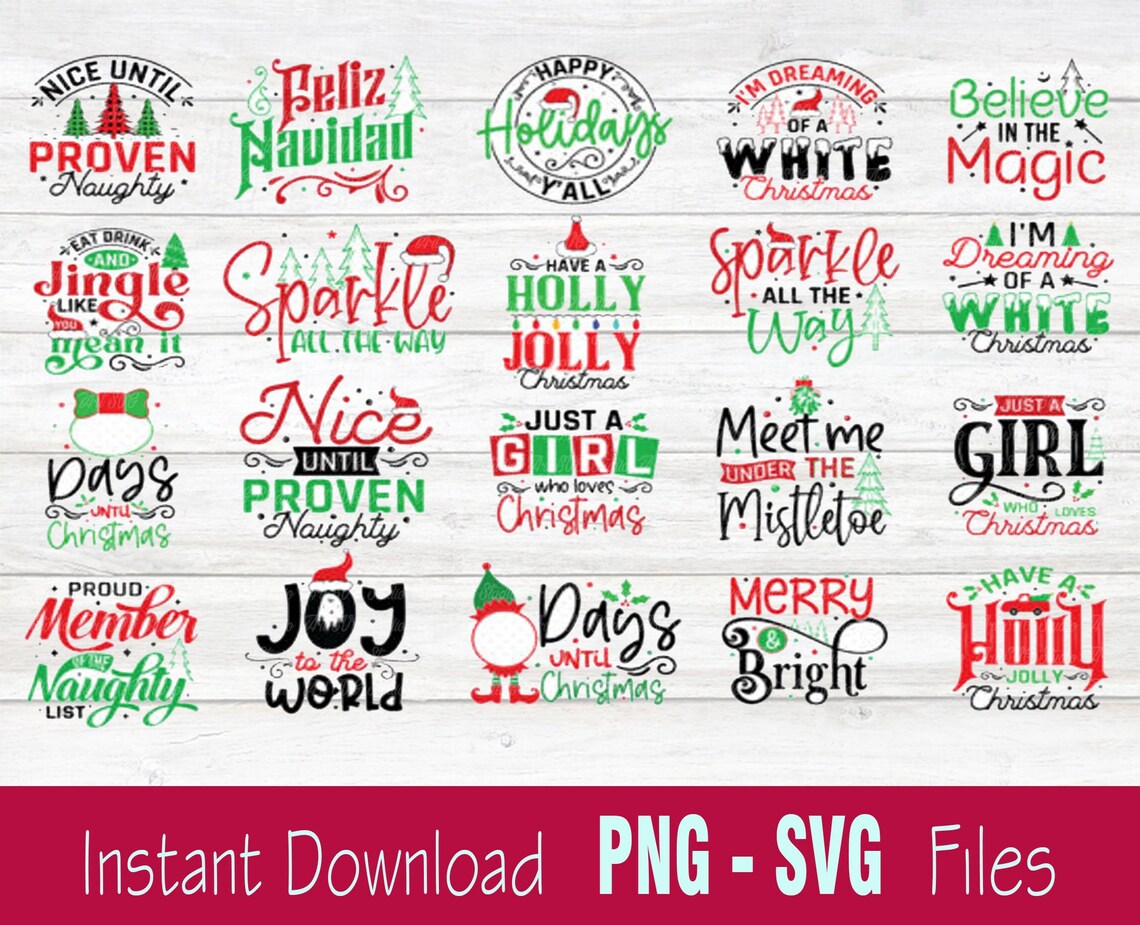Funny Christmas SVG Bundle Funny Christmas Shirt Bundle SVG | Etsy