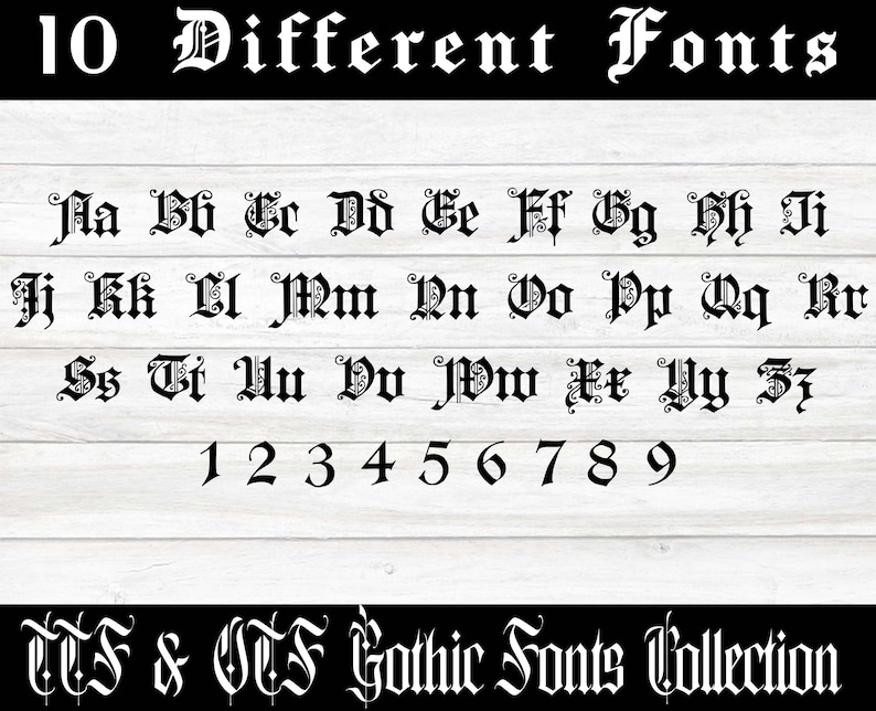 Bundle Gothic Font, Old English Font, Calligraphy Font, Digital Font ...