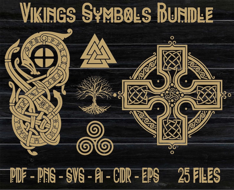 Wikinger Symbole SVG Bundle keltischer Baum des Lebens - Etsy Österreich