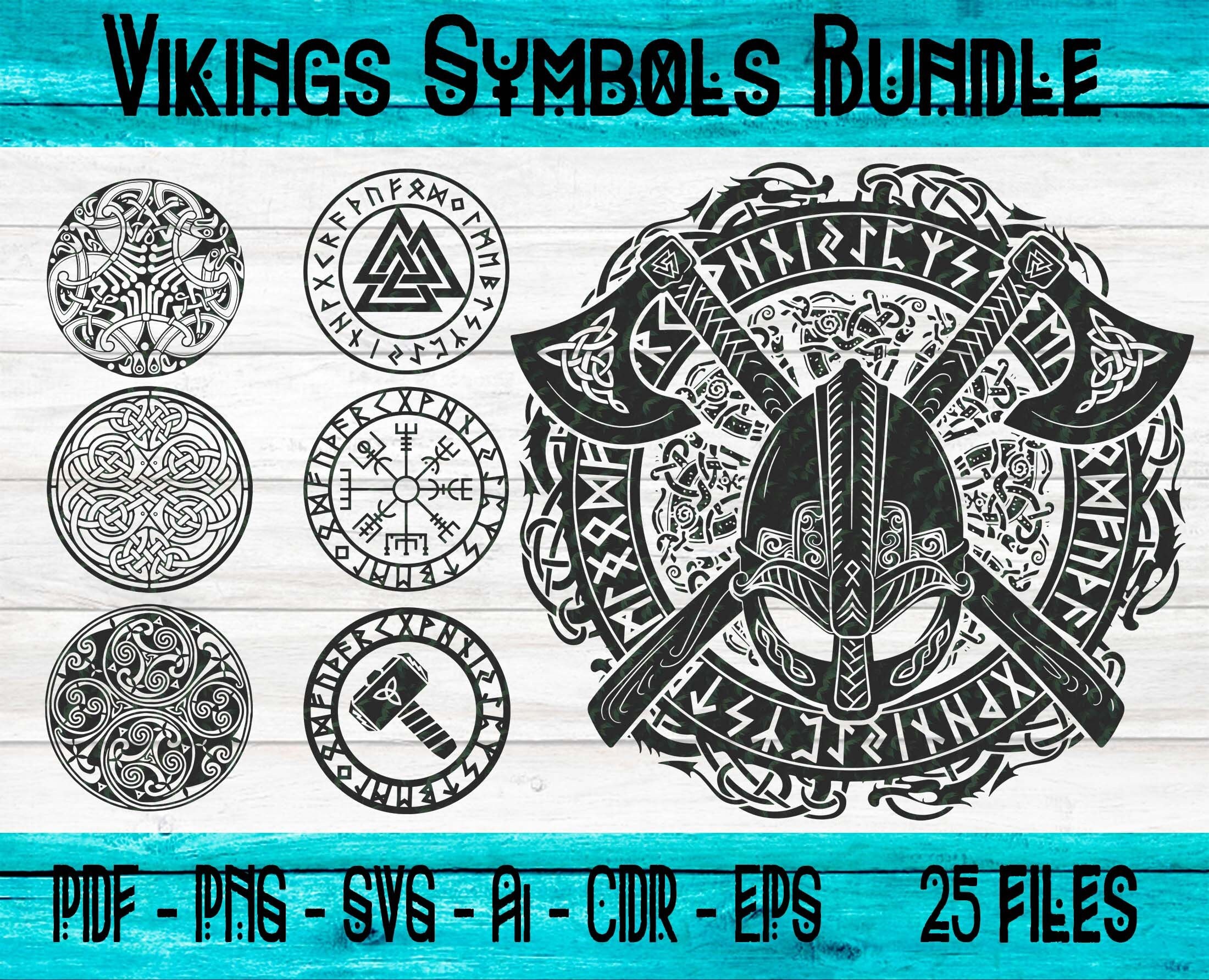 Vikings Symbols SVG Bundle Celtic and Viking Svg Bundle - Etsy UK