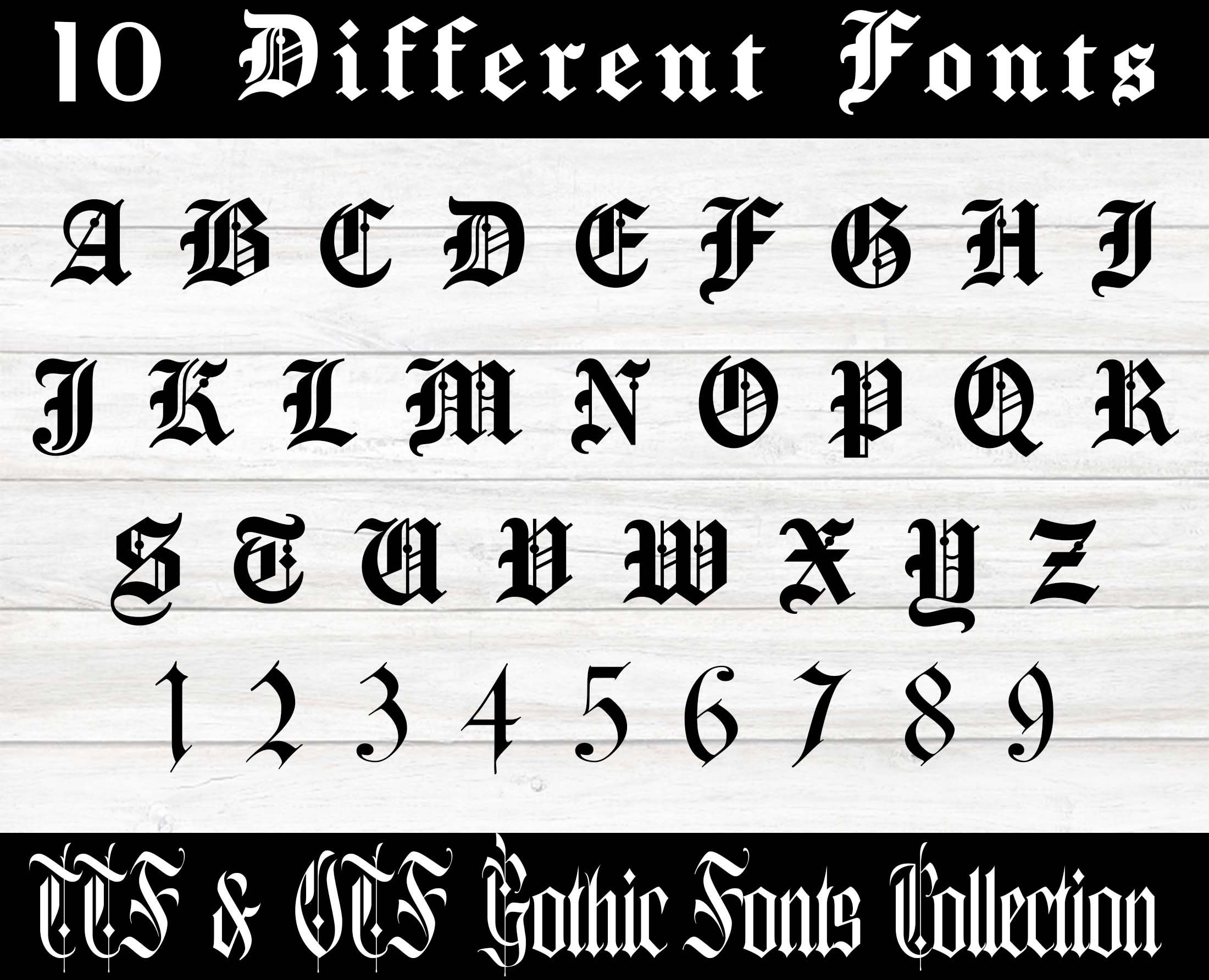 Bundle Gothic Font, Old English Font, Calligraphy Font, Digital Font ...