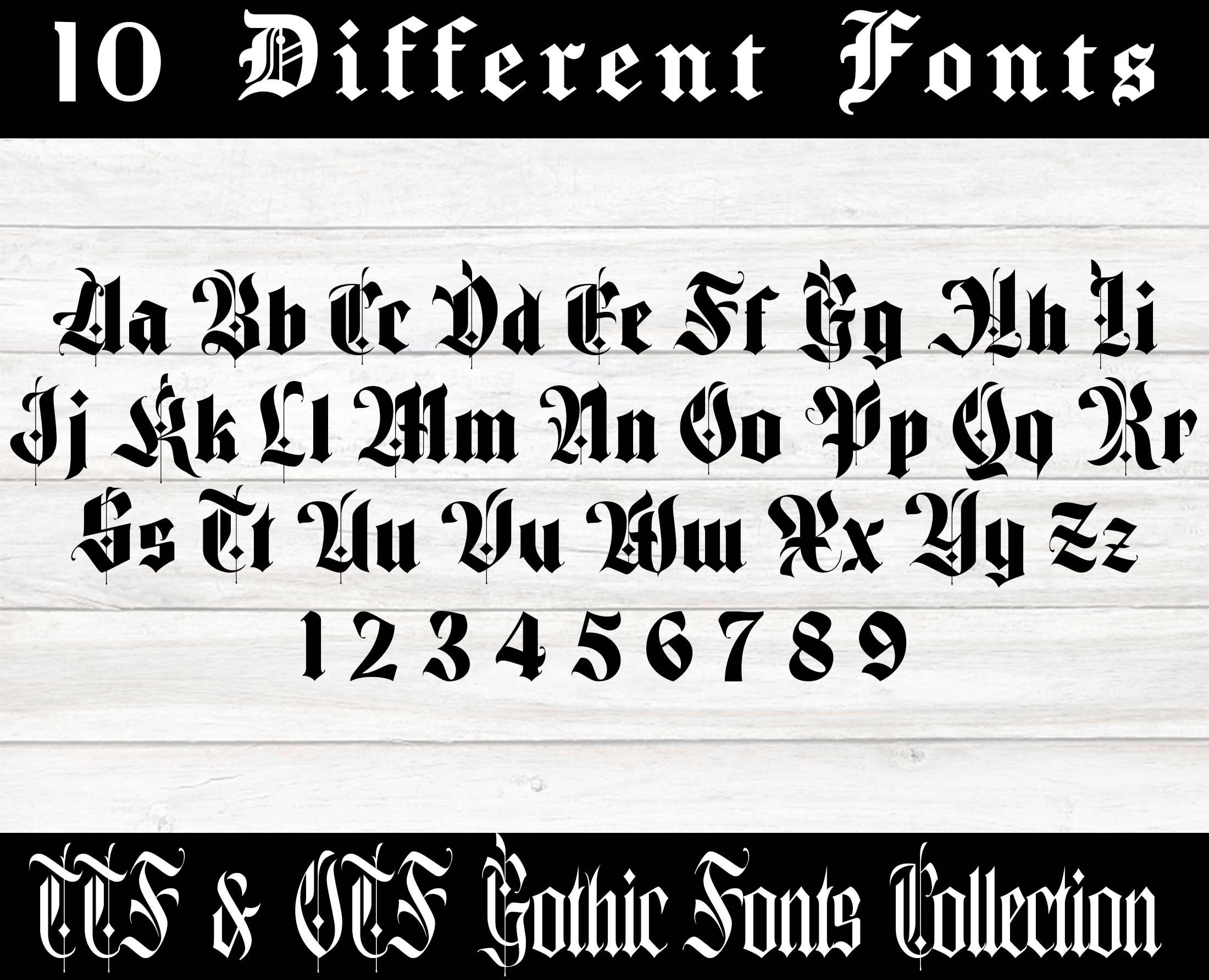 Bundle Gothic Font, Old English Font, Calligraphy Font, Digital Font ...