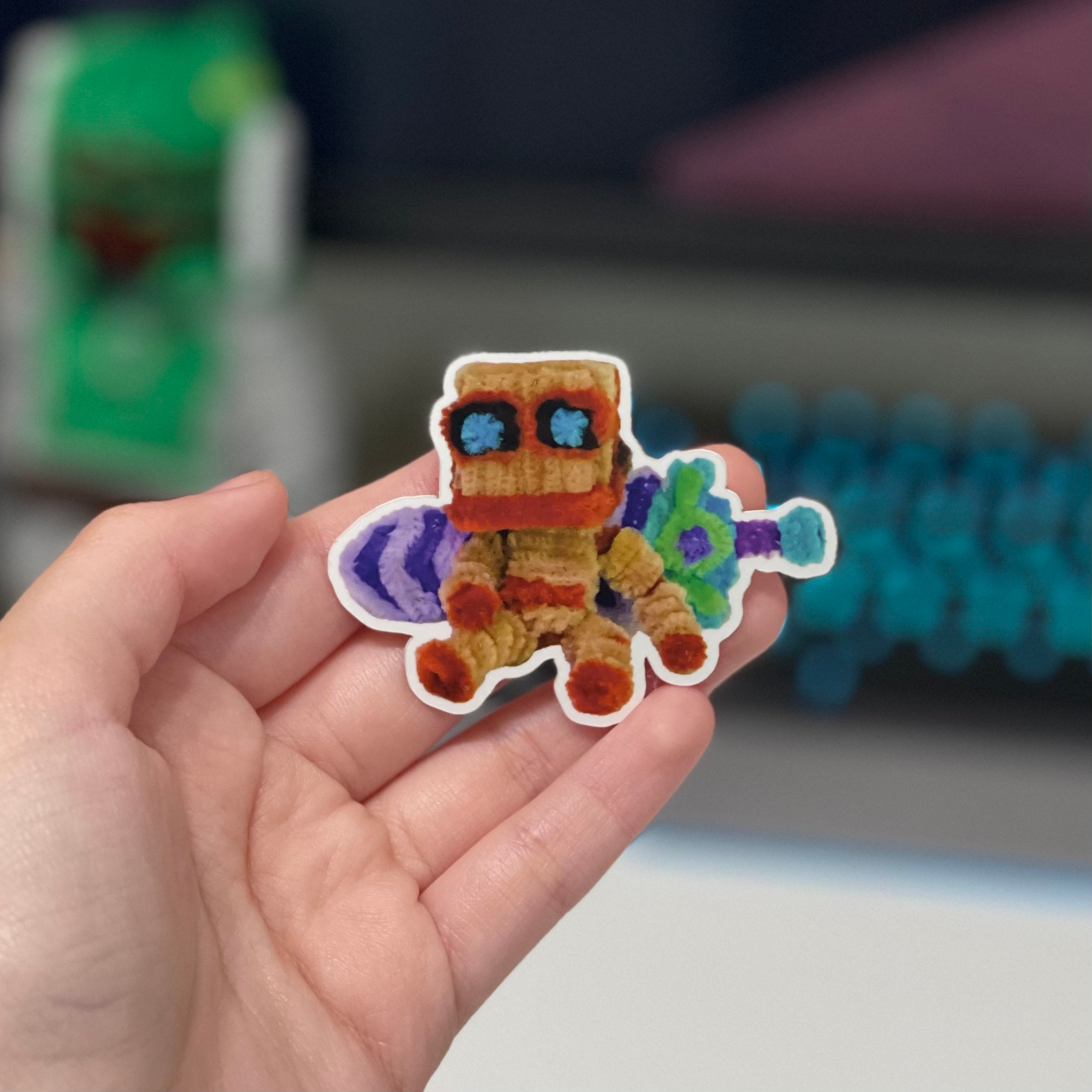Sackbot With Zenith Made With Pipe Cleaners Sticker - Etsy
