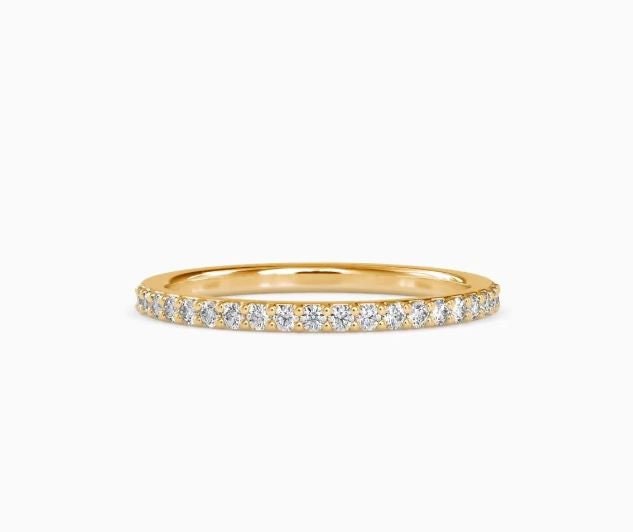 1 Mm to 2.50 Mm Full Eternity Stackable Ring, Micro Pave Diamond ...