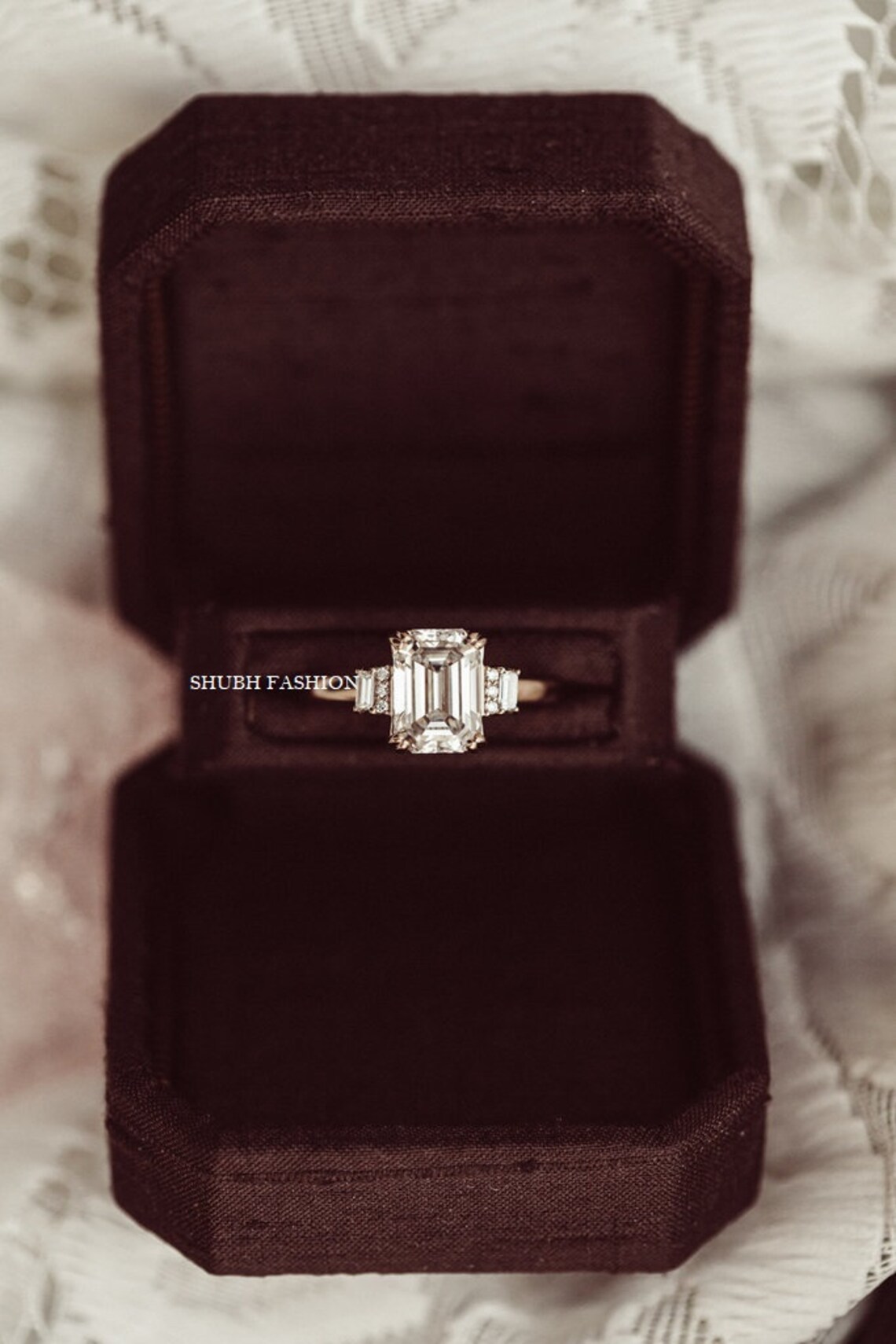 2 CT Emerald Cut Engagement Ring Emerald Step Cut Wedding - Etsy