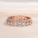 Two Piece Stacking Eternity Band, Two Piece Band Ring Round Diamond ...