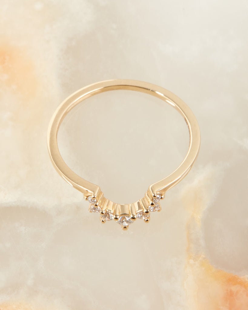 Perfect Matching Band for Engagement Ring, Round Diamond Curved ...