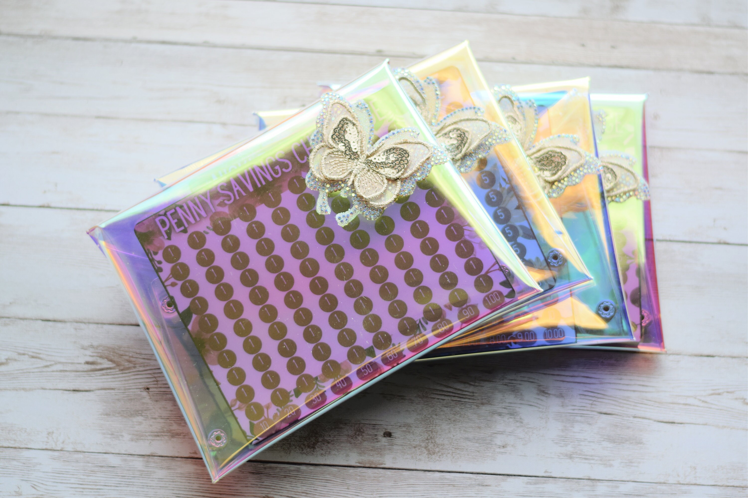Coin Savings Challenge & Pouches 4 Piece Set US Money Coin - Etsy