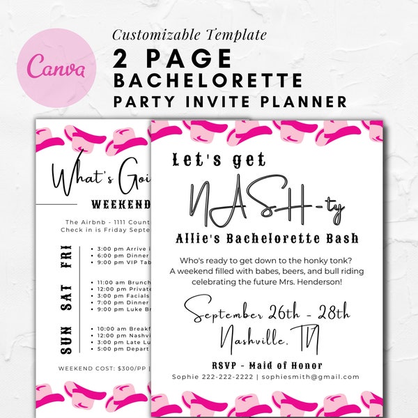 Nashville Themed Party Invitations - Etsy