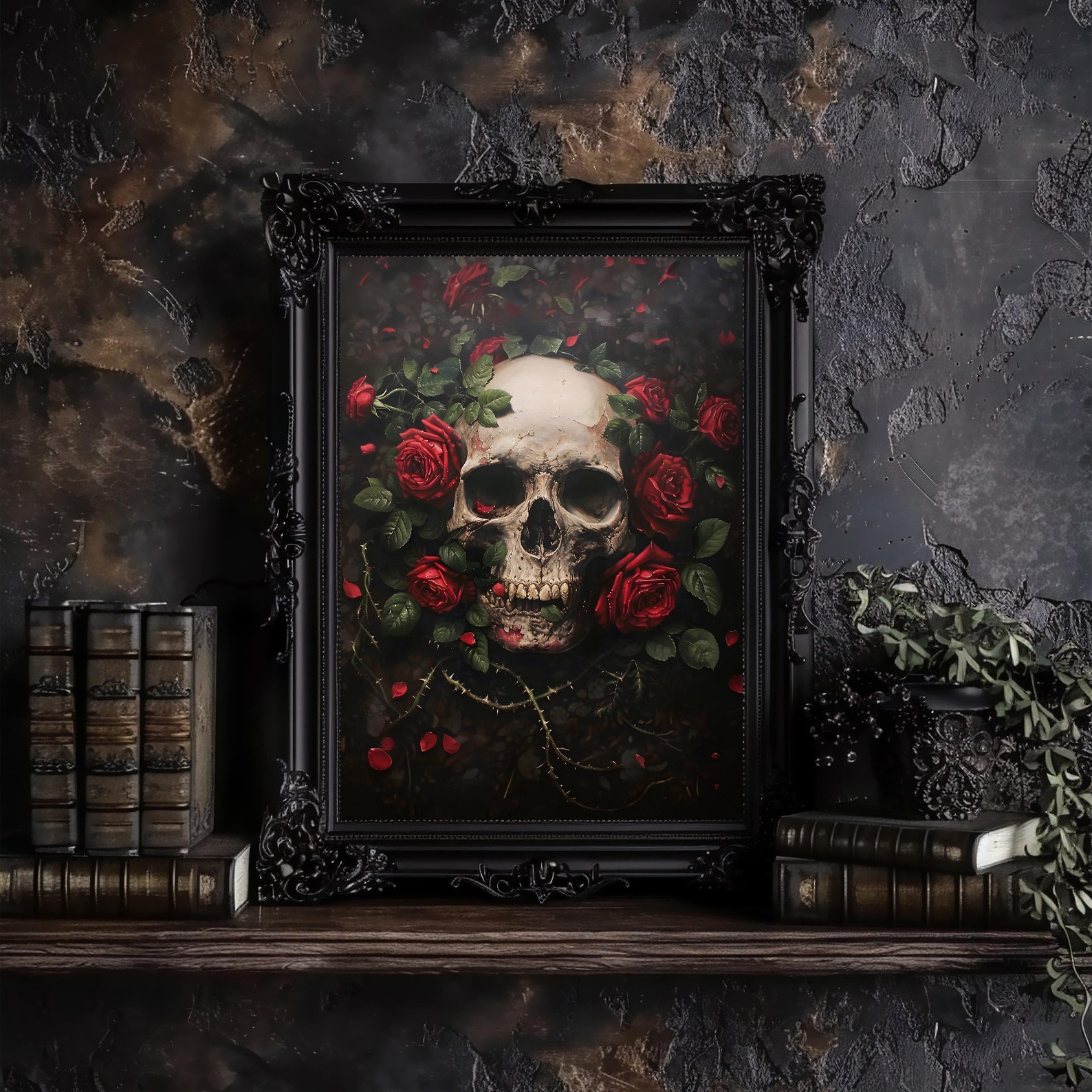 Vampire Skull - Printable Wall Art, Dark Acidemia, Gothic Prints ...