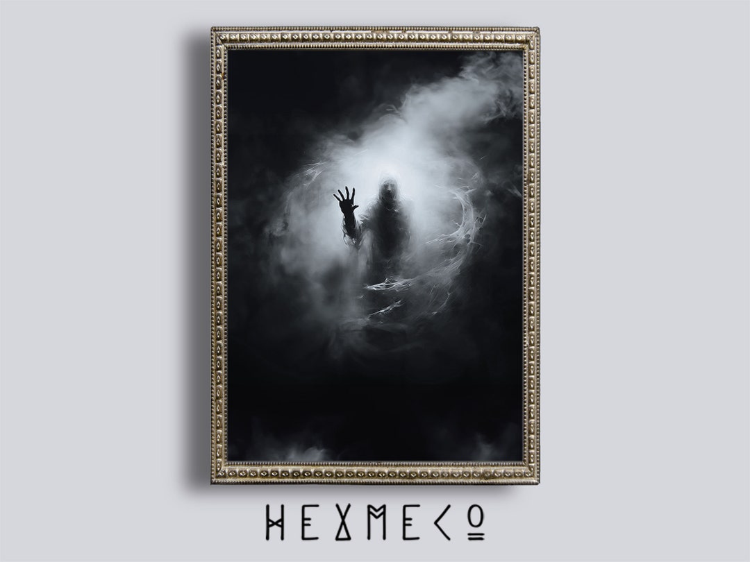Ethereal Ghost Wall Art - Halloween Printable Poster, Spooky Ghost Wall ...