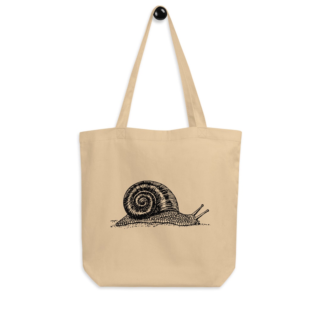 Snail Tote Bag, Cute Snail Eco Tote Bag, Cute Snail Tote Bag Gift ...