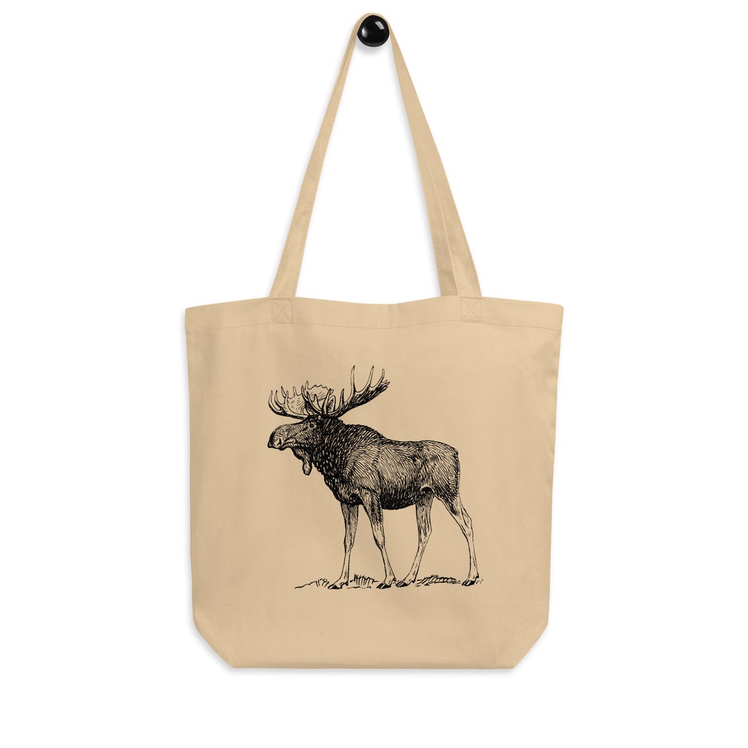 Moose Tote Bag, Moose Eco Tote Bag, Moose Tote Bag Gift, Biologist Gift ...