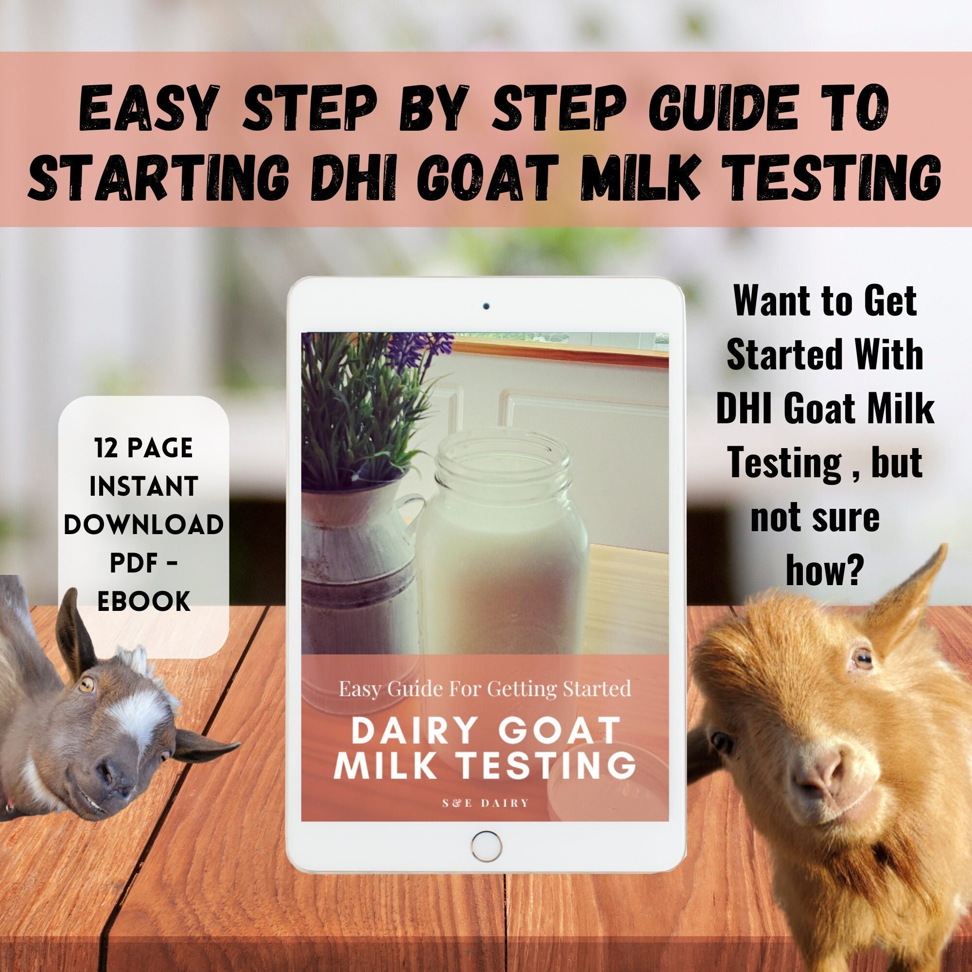 Goat Milk Testing Guidebook, Step by Step DHI Milk Testing Book ...