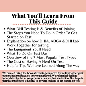 Goat Milk Testing Guidebook, Step by Step DHI Milk Testing Book ...