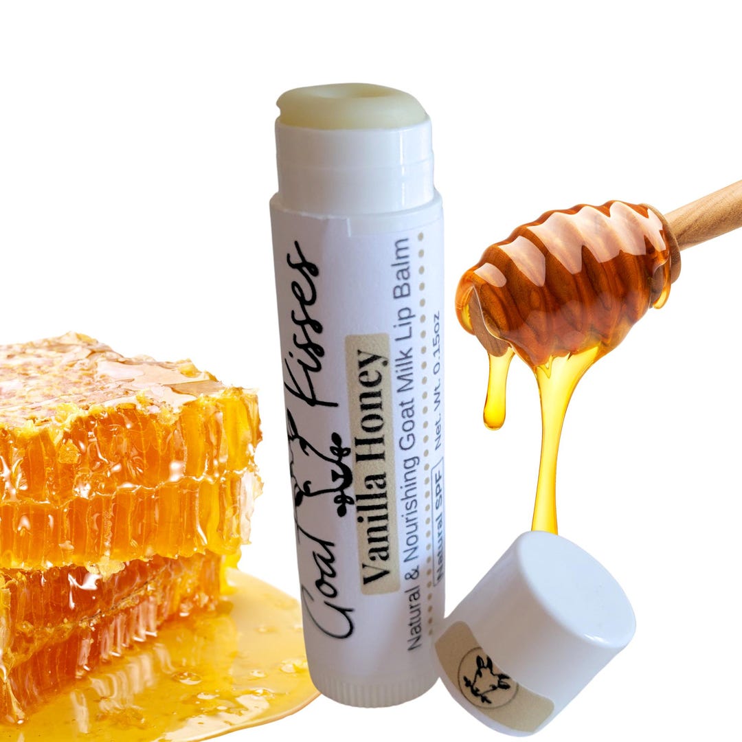 Vanilla Honey Goat Milk Lip Balm: Natural Shea Butter Chapstick - Etsy
