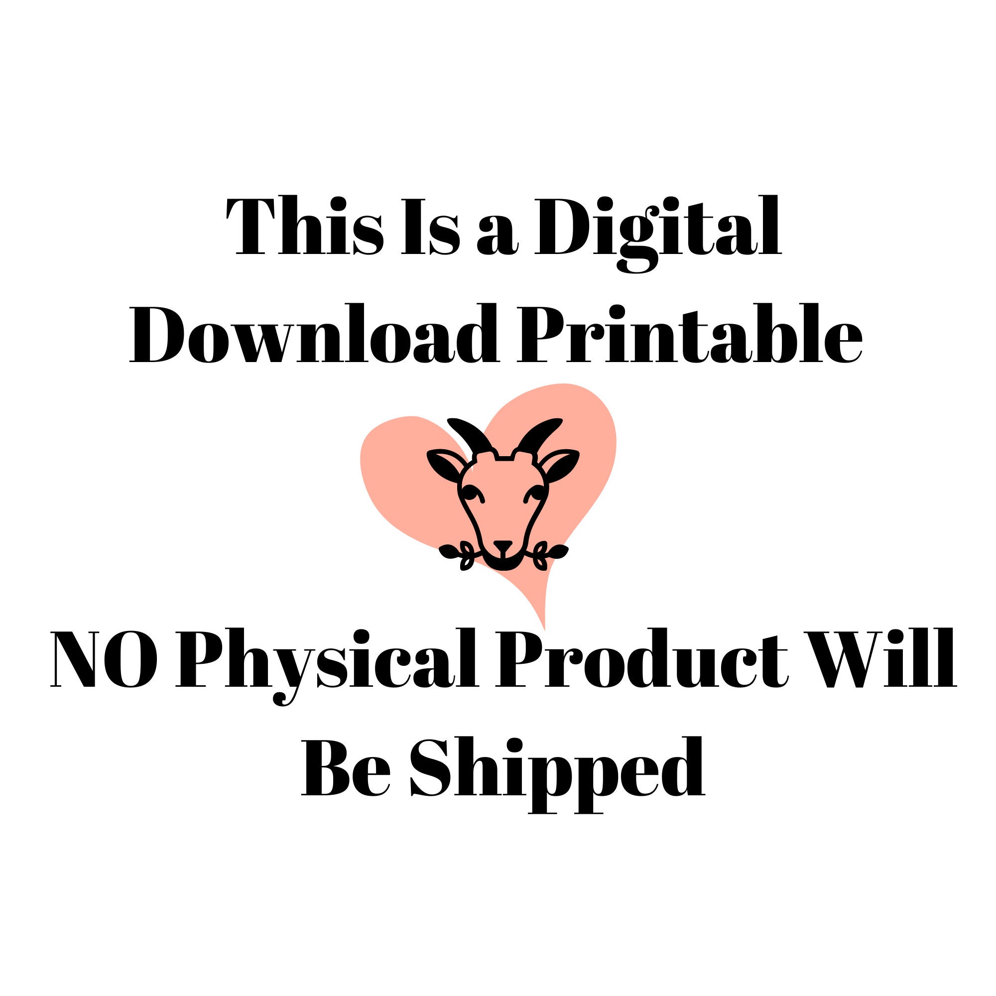 Goat Birthday Card Gifts With Goats Printable Goat Birthday - Etsy