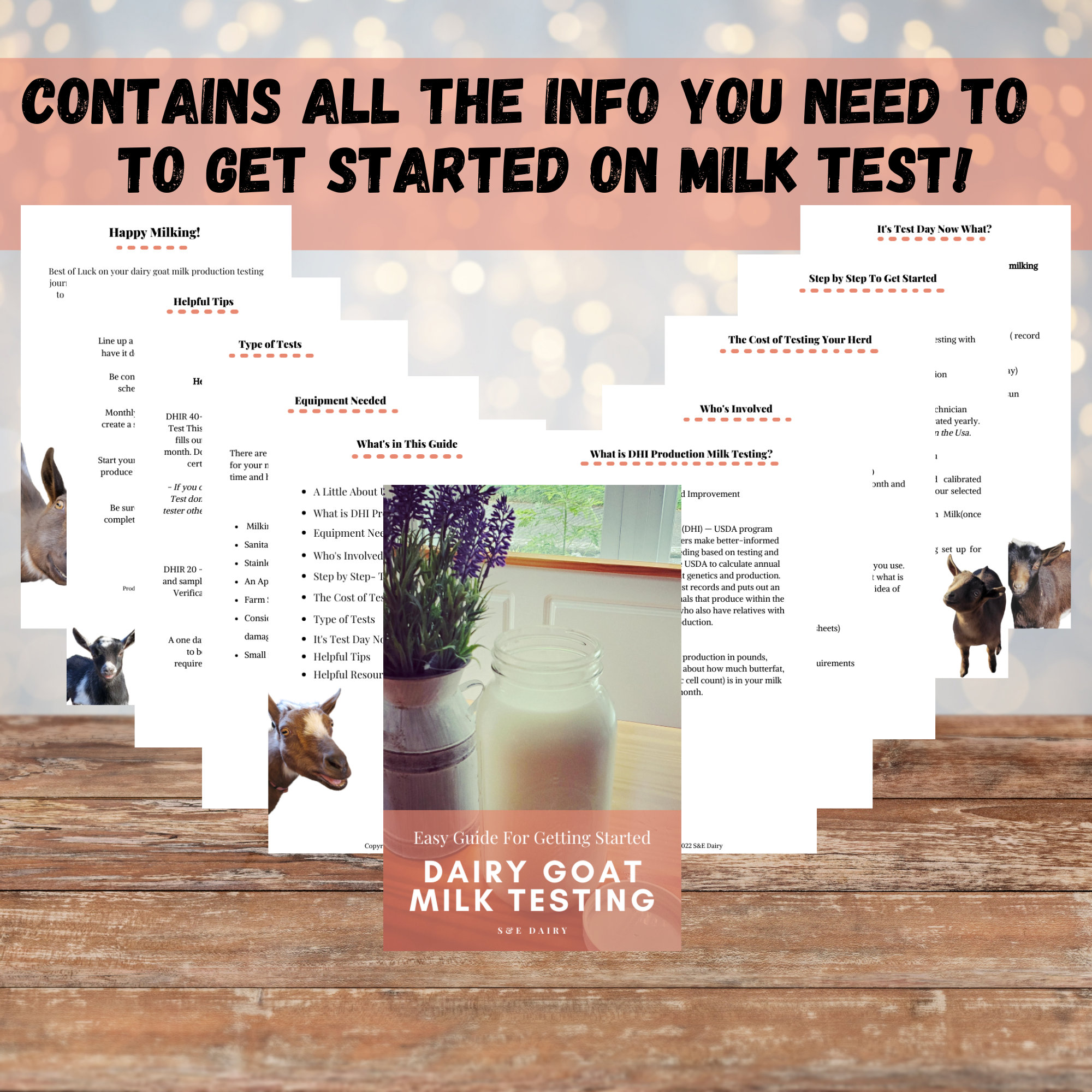 Goat Milk Testing Guidebook, Step by Step DHI Milk Testing Book ...