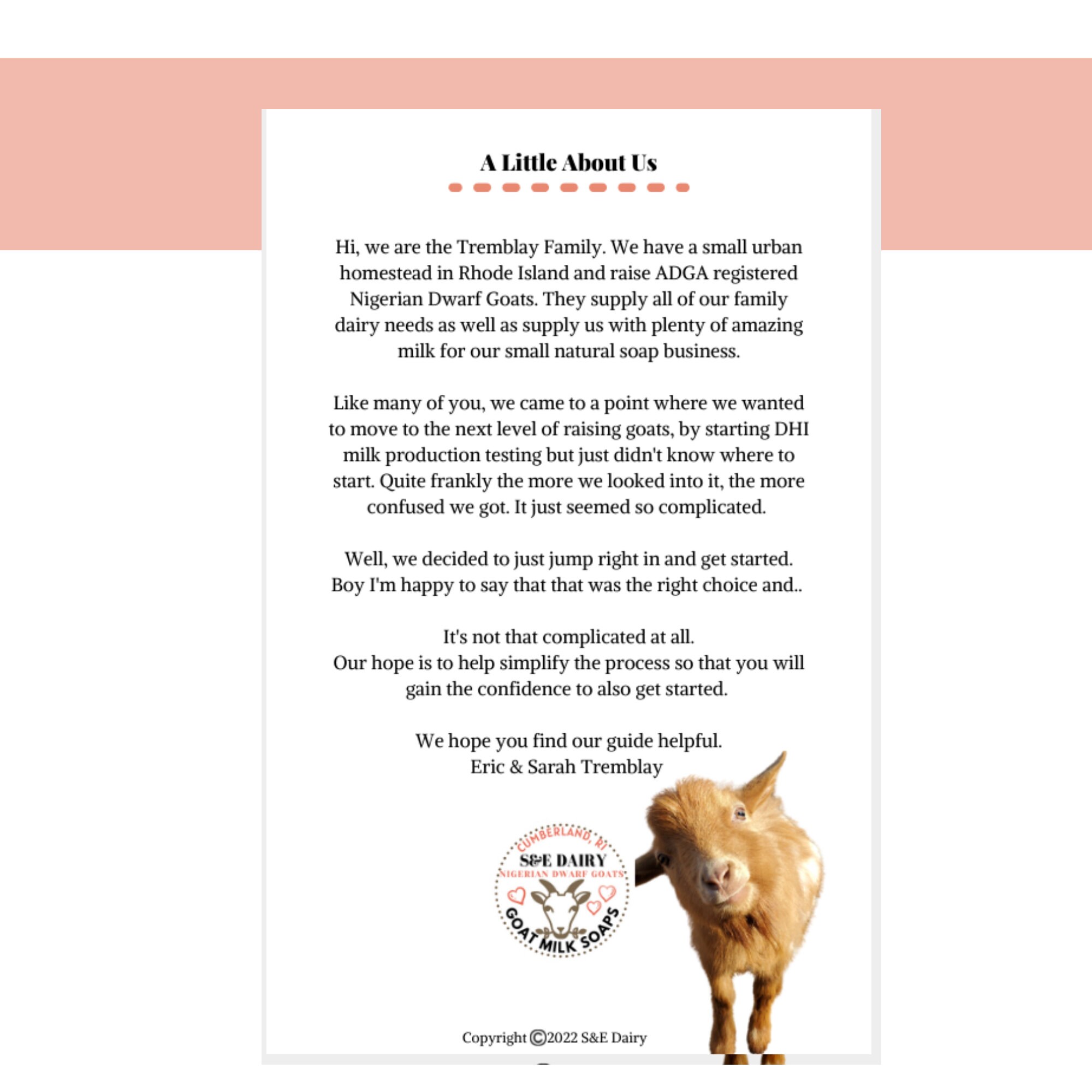 Goat Milk Testing Guidebook, Step by Step DHI Milk Testing Book ...