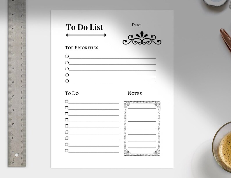 Daily to Do List | Weekly to Do List Template | Digital Download - Etsy