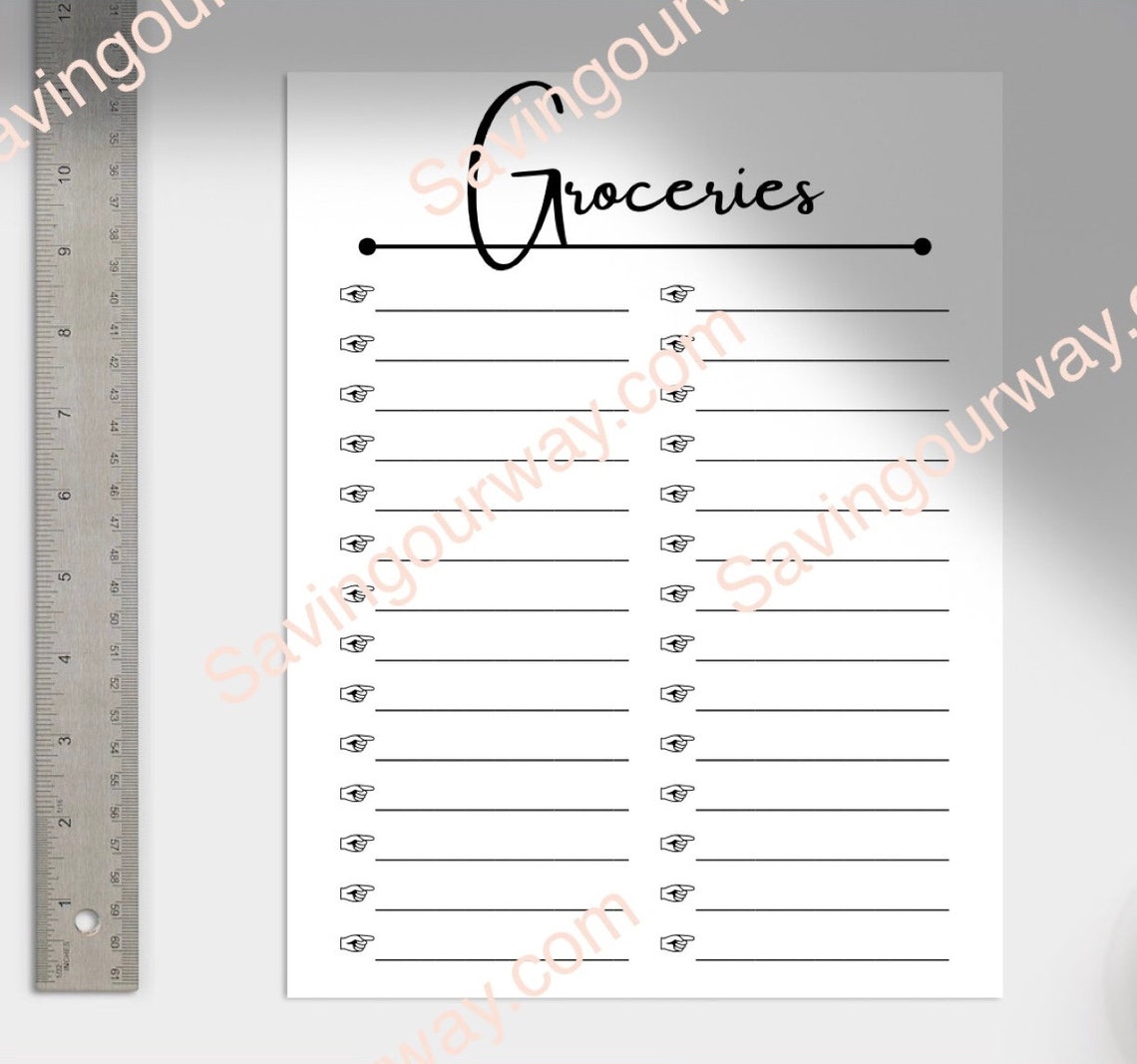 Couponing Shopping Chart & Grocery List - Etsy