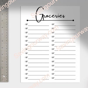 Couponing Shopping Chart & Grocery List - Etsy